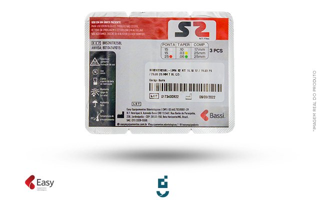 Lima Rotatória S2 Kit Vermelho Easy | Dental Ápice